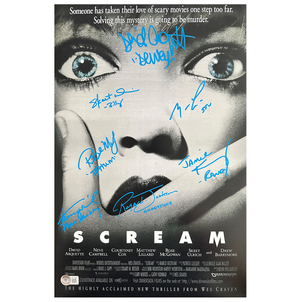 Scream '96 Cast - Poster #5 (7 Signatures) – Dark Parlor Originals