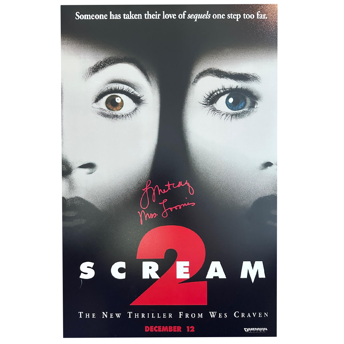 Laurie Metcalf Autographed Scream 2 - Mini-Poster – Dark Parlor Originals