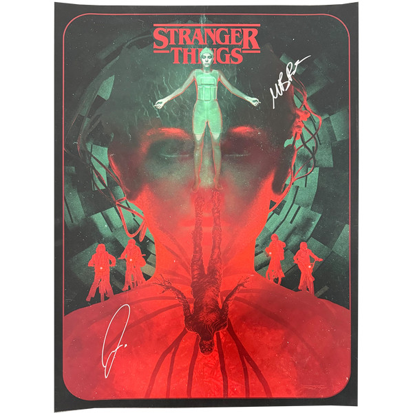 Jamie Campbell Bower + Millie Bobby Brown Autographed Stranger Things ...