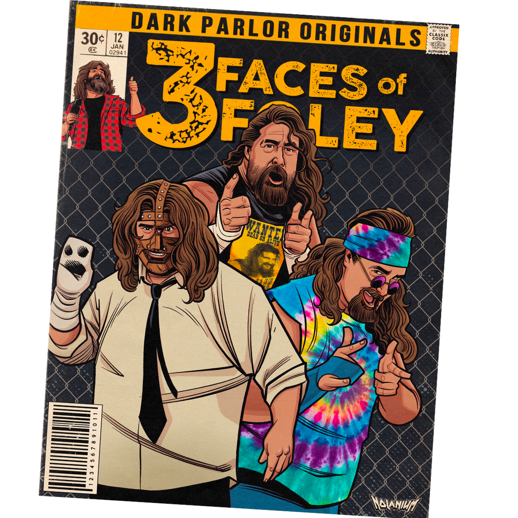 Mick Foley - 3 Faces of Foley Comic Print – Dark Parlor Originals